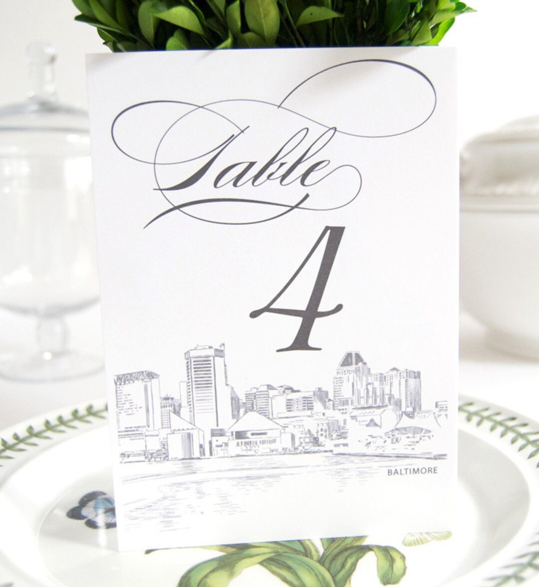 Baltimore Skyline Table Numbers 1-10 - Etsy