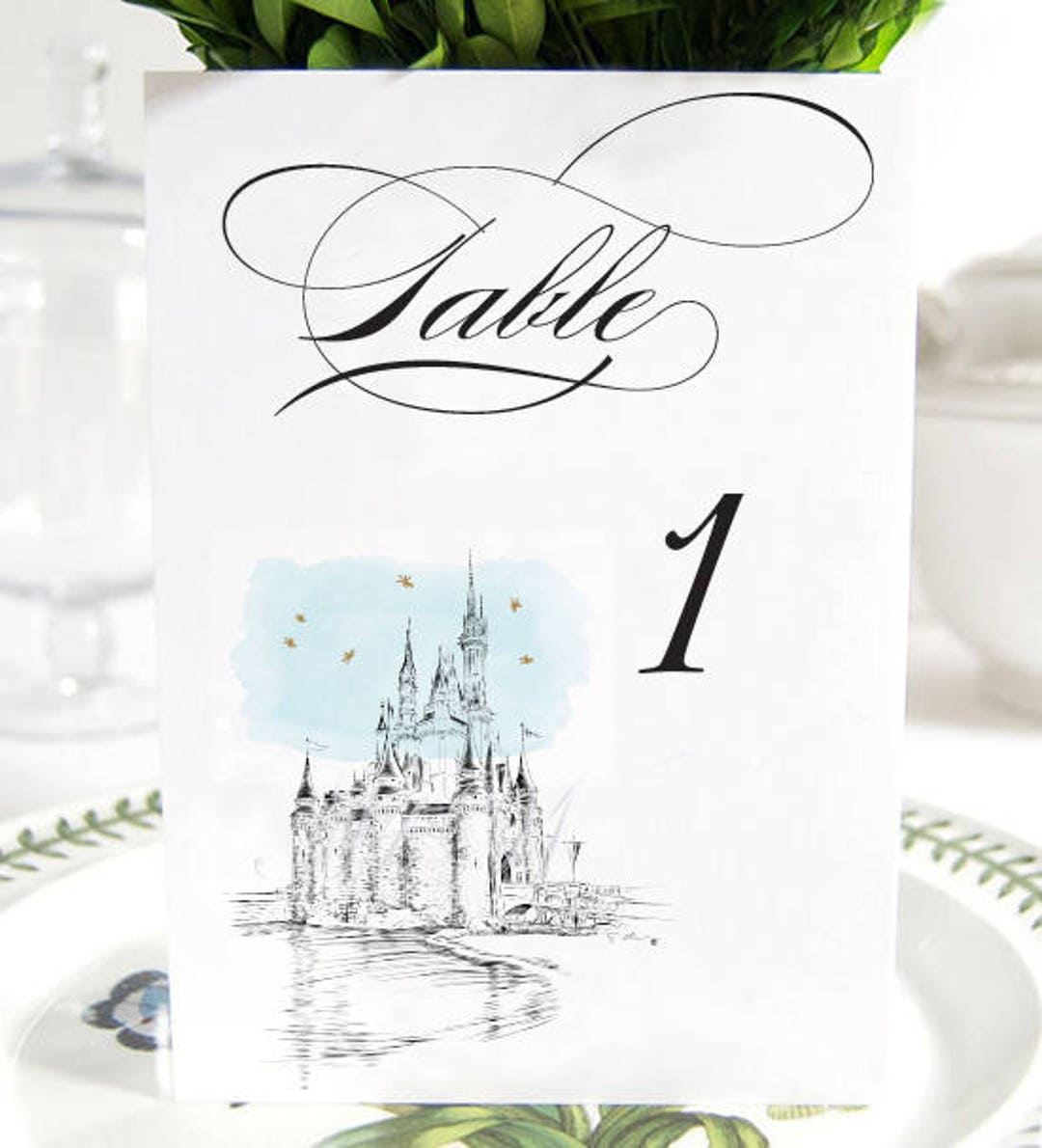 Disney World Inspired Castle, Fairytale Wedding, Disney Table Numbers ...