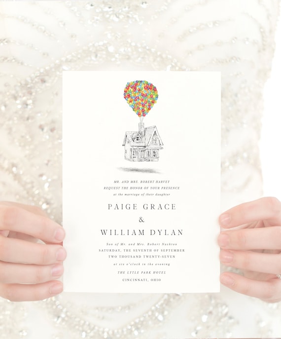 Disney Up Wedding Invitation UP” Inspired Disney Wedding At Walt