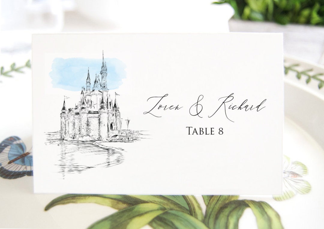 Disney World Place Cards Personalized With Guests Names, Placecards ...