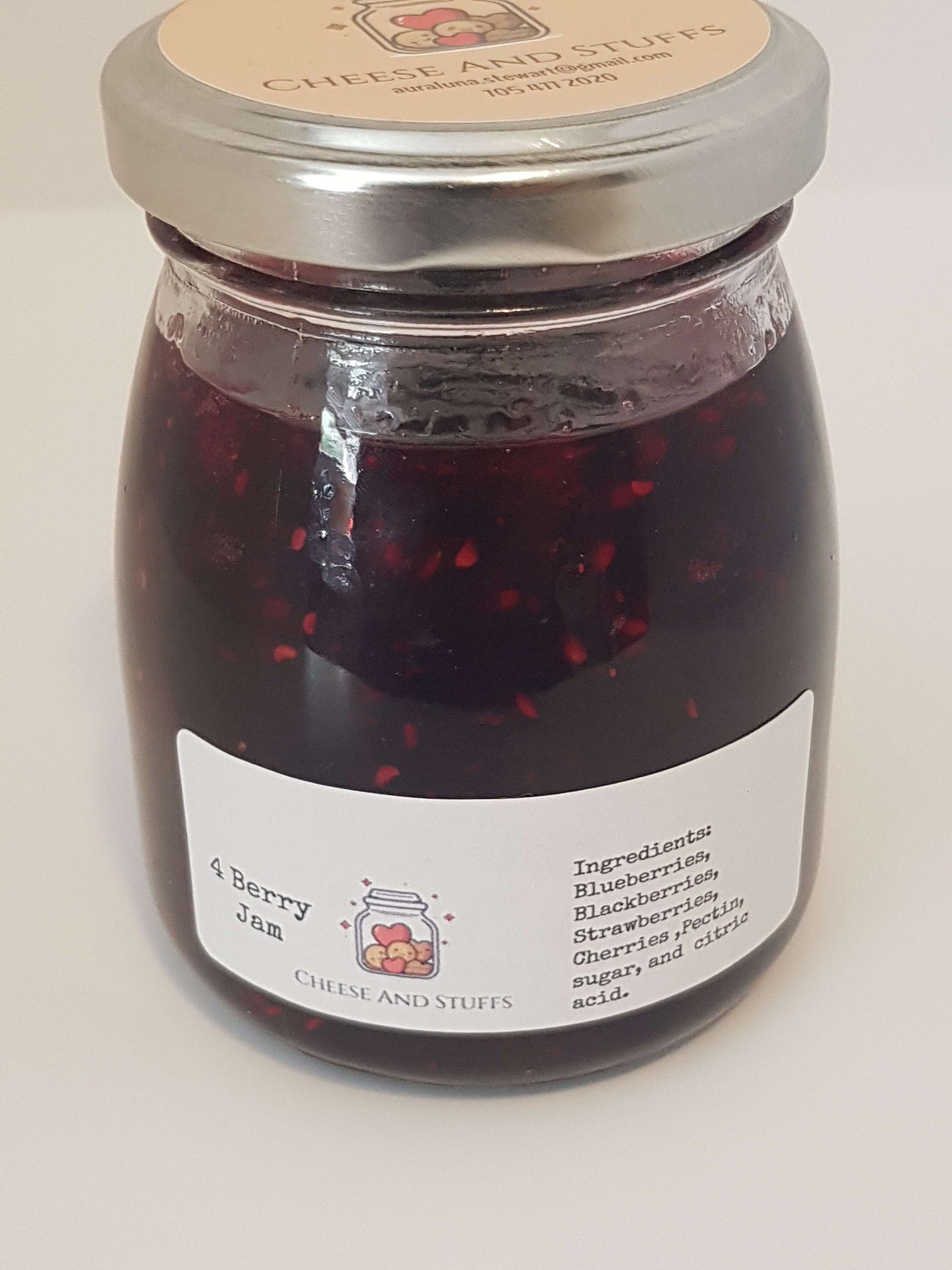 5 Jars of Homemade Jam. Gift Set . Wedding Gift, Party Favor. 5 Jars ...