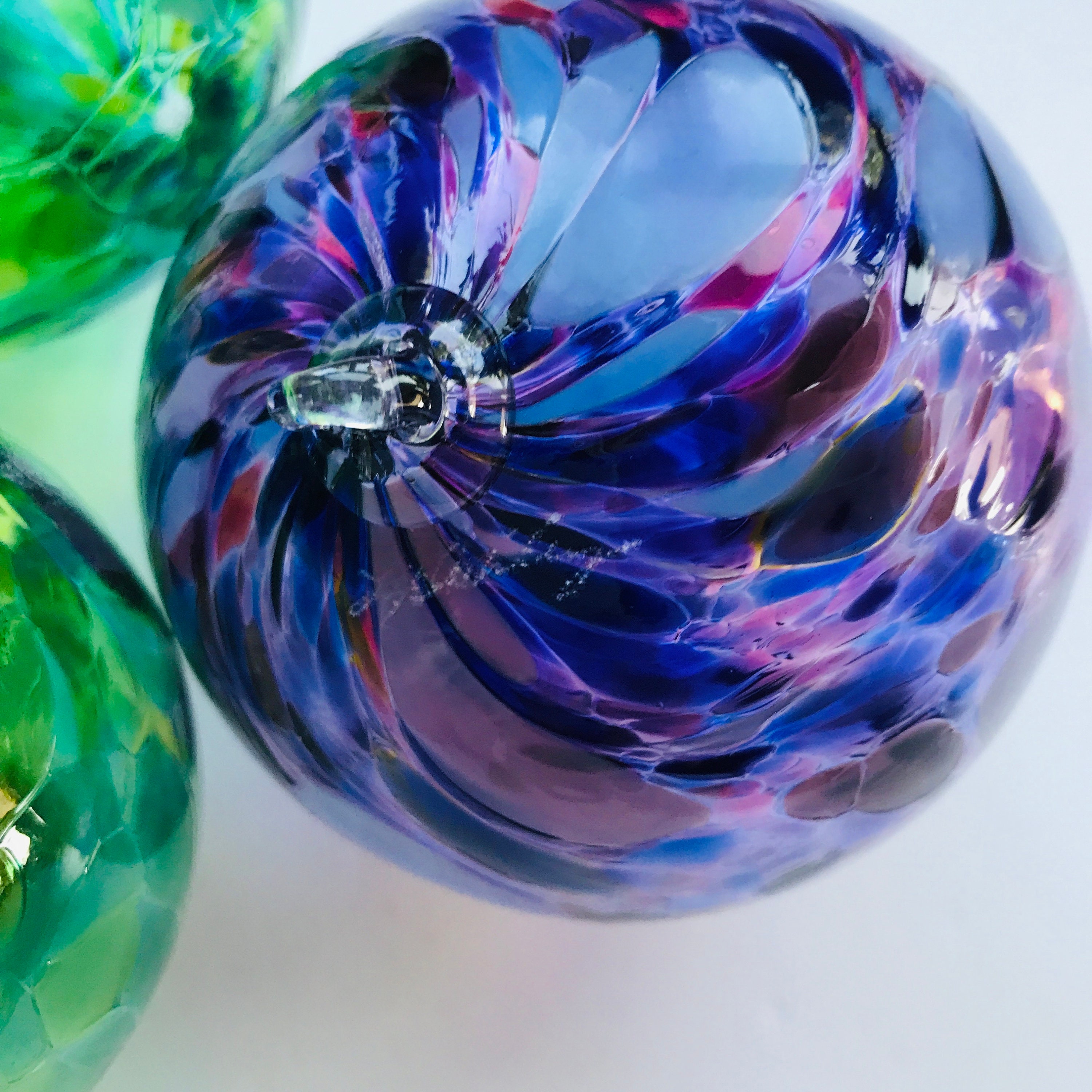 Colored Handblown Glass Ornaments | Etsy