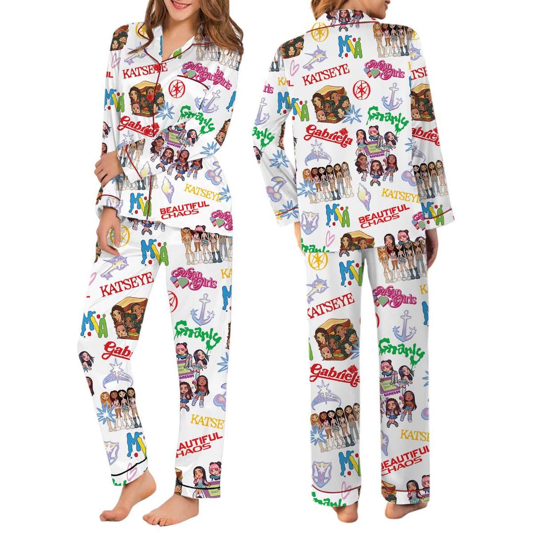 Katseye Pajamas Set, K-pop Girl Group Pajamas Set Long - Etsy