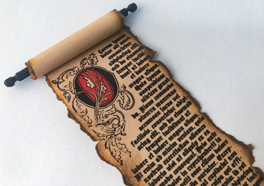 Miniature Medieval Scroll for Dollhouse - 1 12 or 1:6 Scale ...