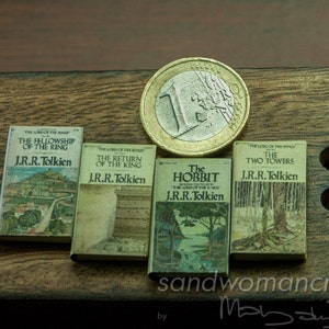 Hobbit, Set of Four Miniature Books, J. R. R. Tolkien 1:12 Scale ...