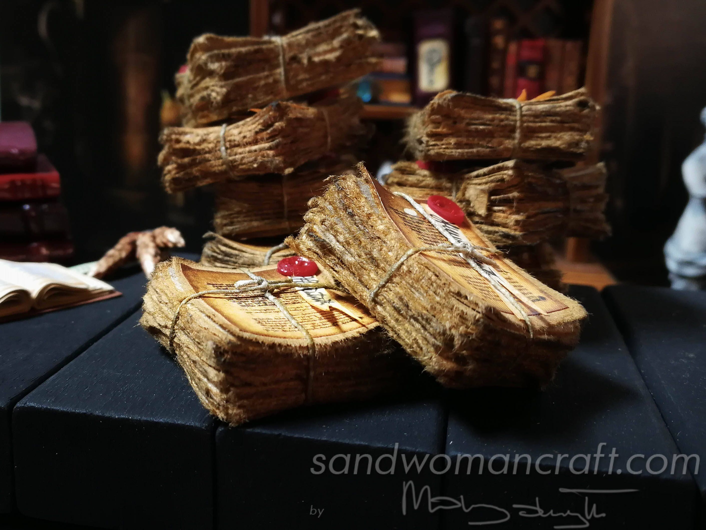 Miniature Stack/ Pile of Very Aged Papers. Fantasy Dollhouse Miniatures ...