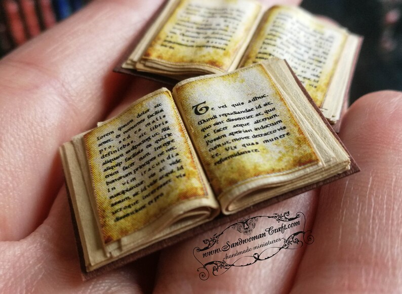 Miniature Tiny Open Book-dollhouse Miniatures-tiny Little Mini Book ...