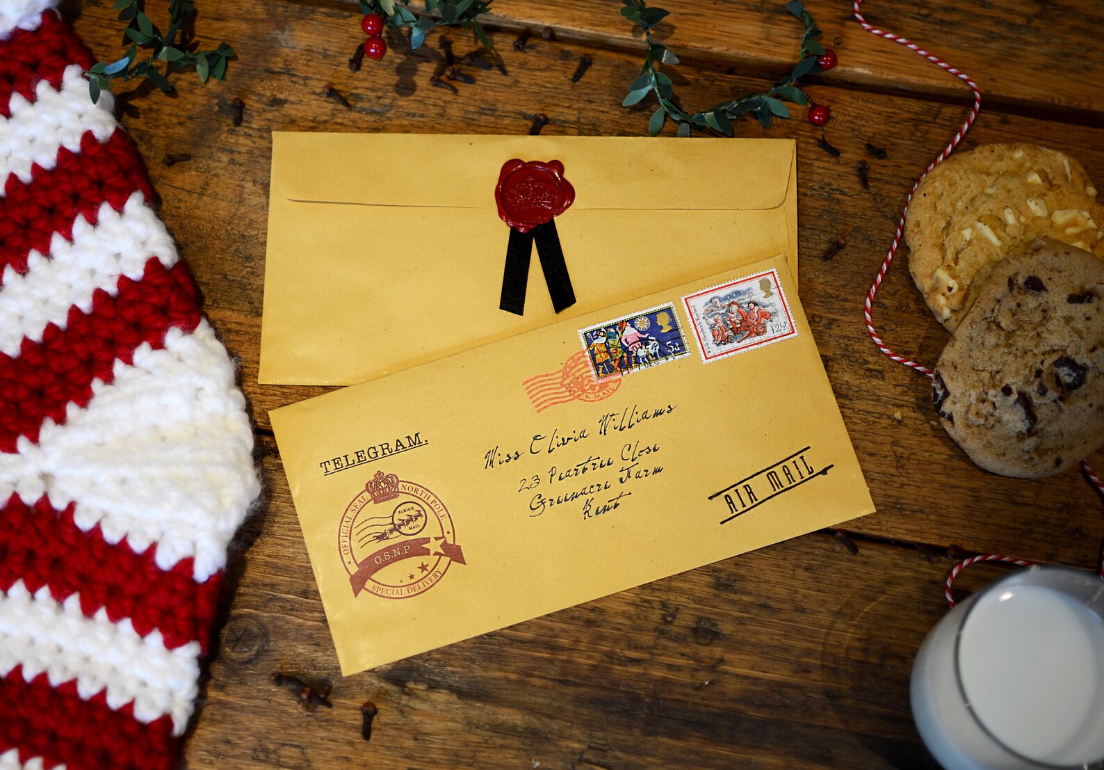 Christmas Telegram Santa Telegram Letter. Personalised | Etsy
