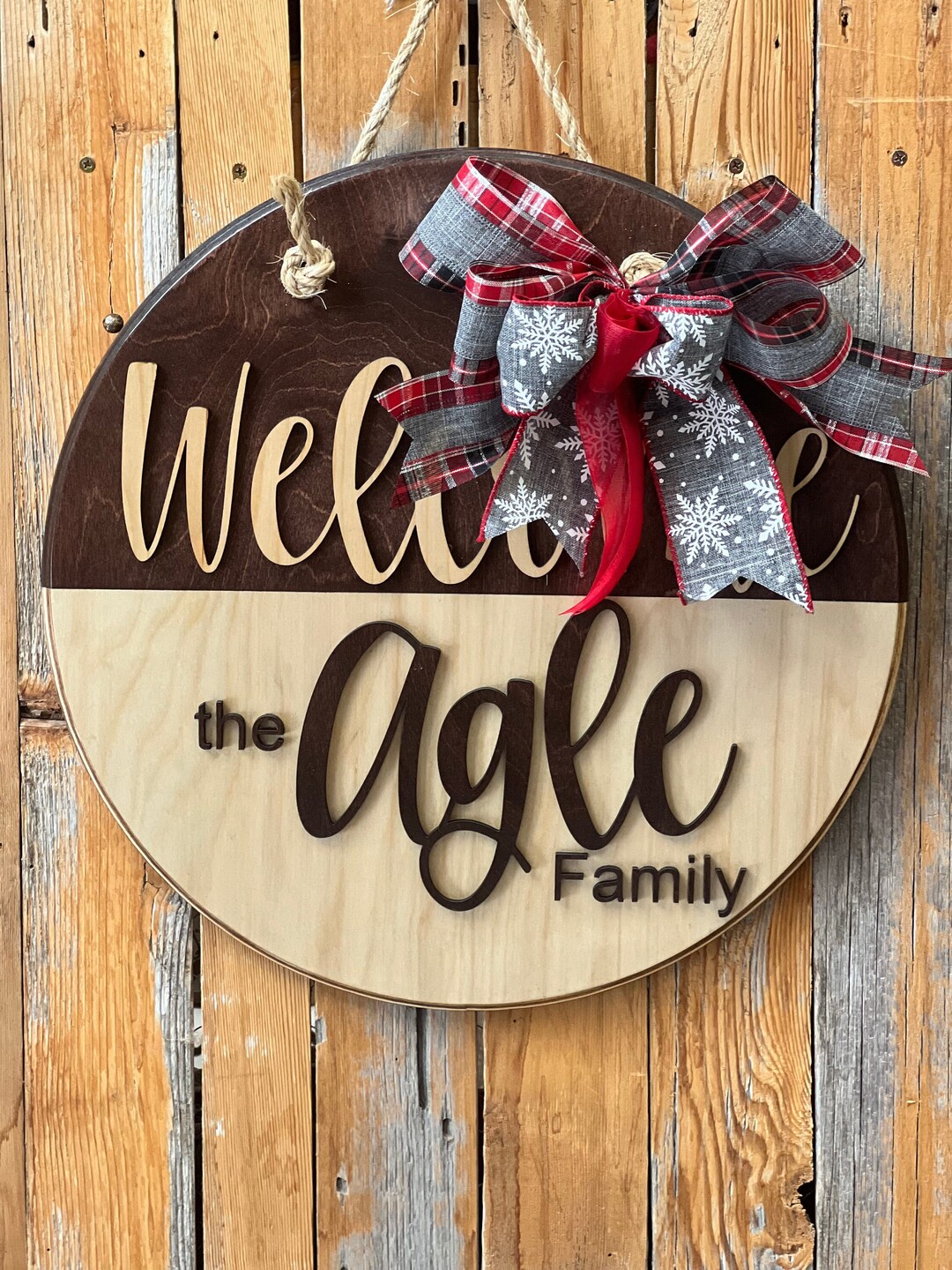 Raised Letter Family Sign - Etsy
