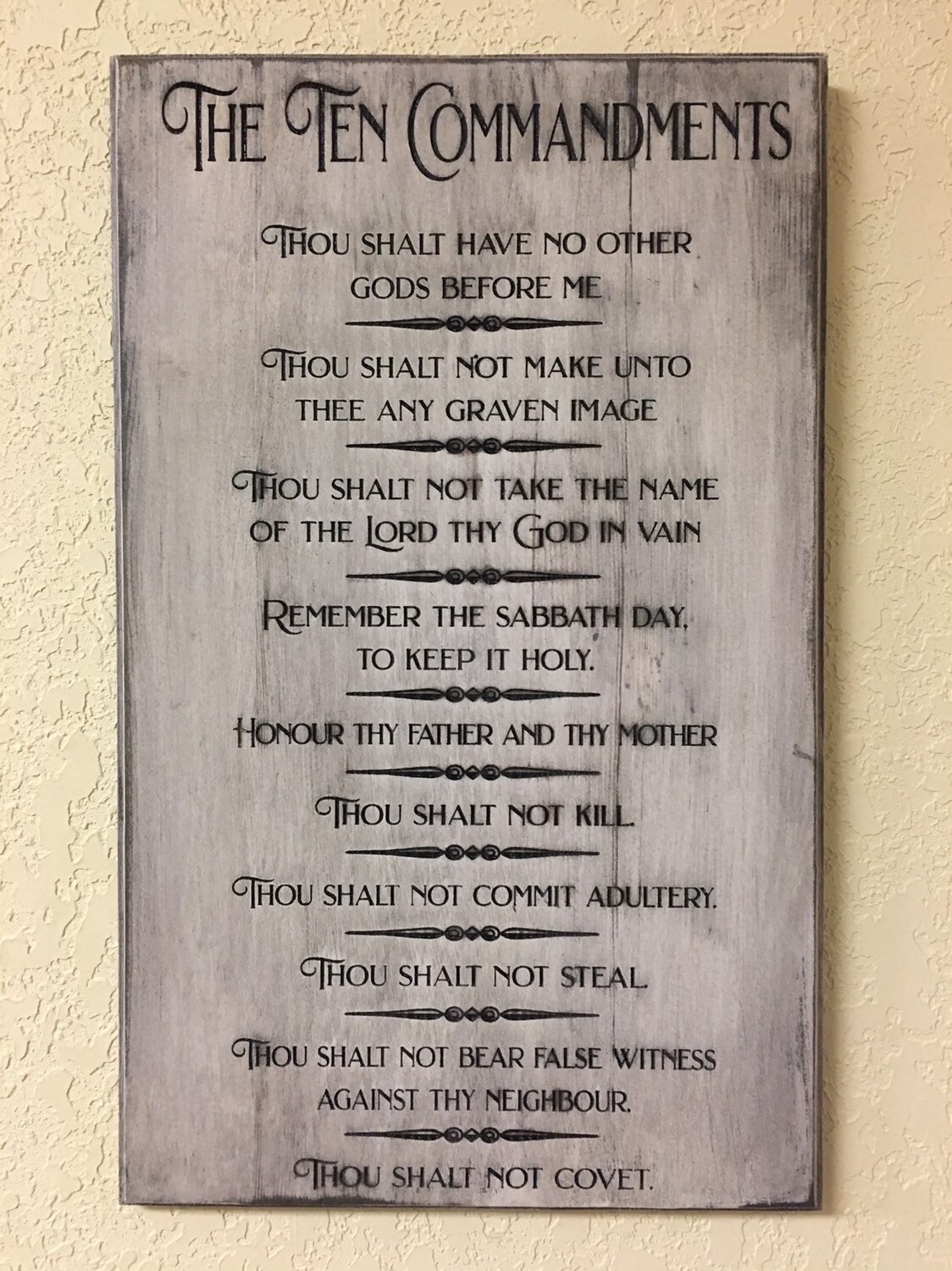 The Ten Commandments Laser Engraved Porch Edition - Etsy