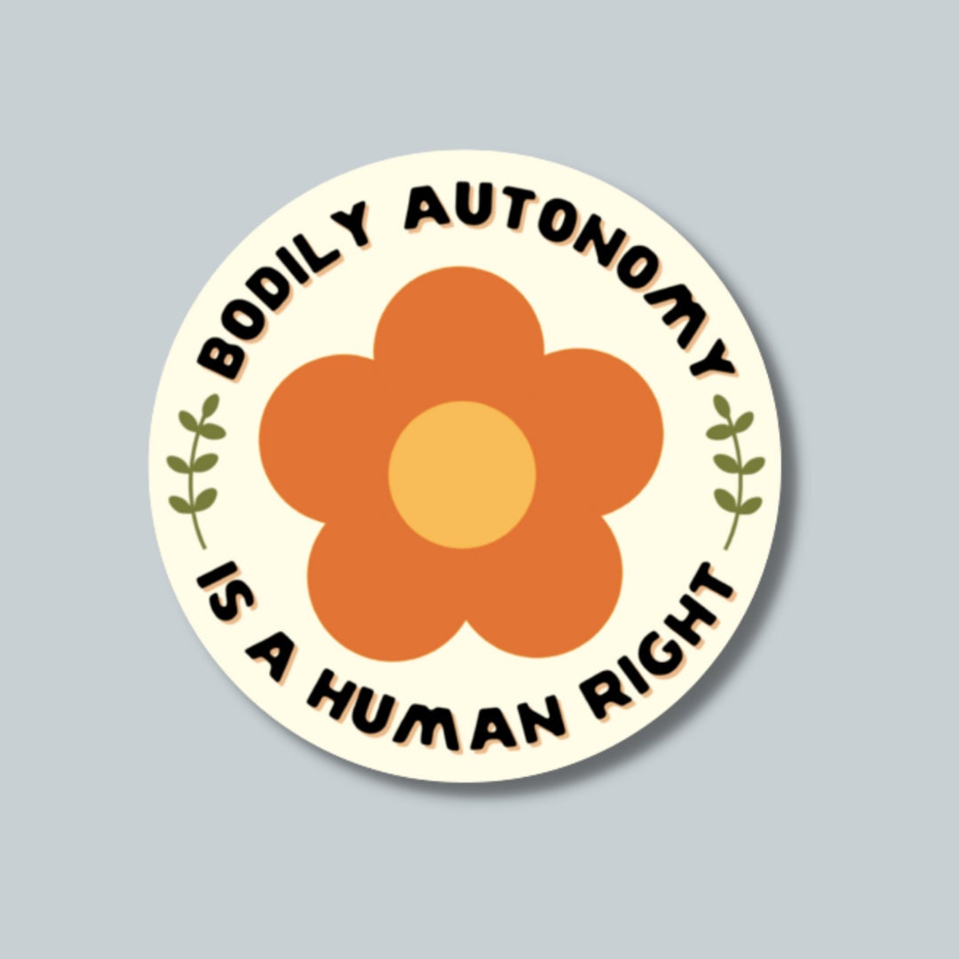 Bodily Autonomy is A Human Right Sticker, Reproductive Rights Sticker, Water Bottle Sticker ...