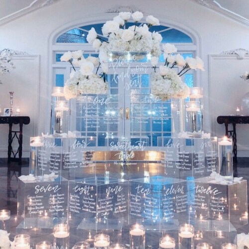 Acrylic Pillar Seating Chart Delivered in North NJ Some - Etsy