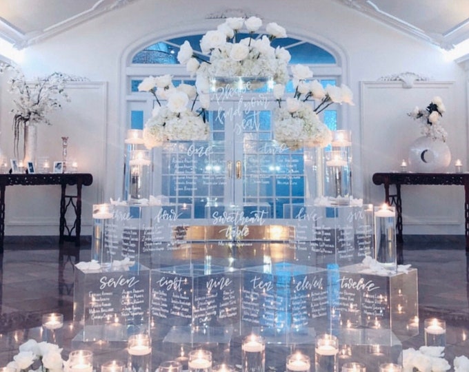 Acrylic Cube Seating Chart Delivered in North NJ Some - Etsy