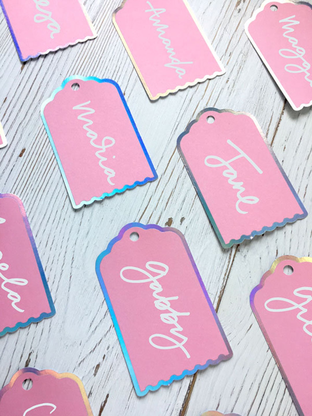 SALE Colorful Holographic Shiny Silver Colorful Gift Tags Unicorn, Ice ...