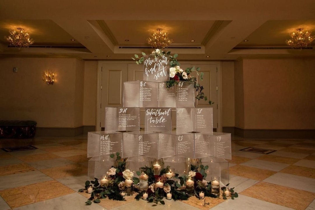Acrylic Cube Seating Chart Delivered in North NJ, Some Central NJ, and ...