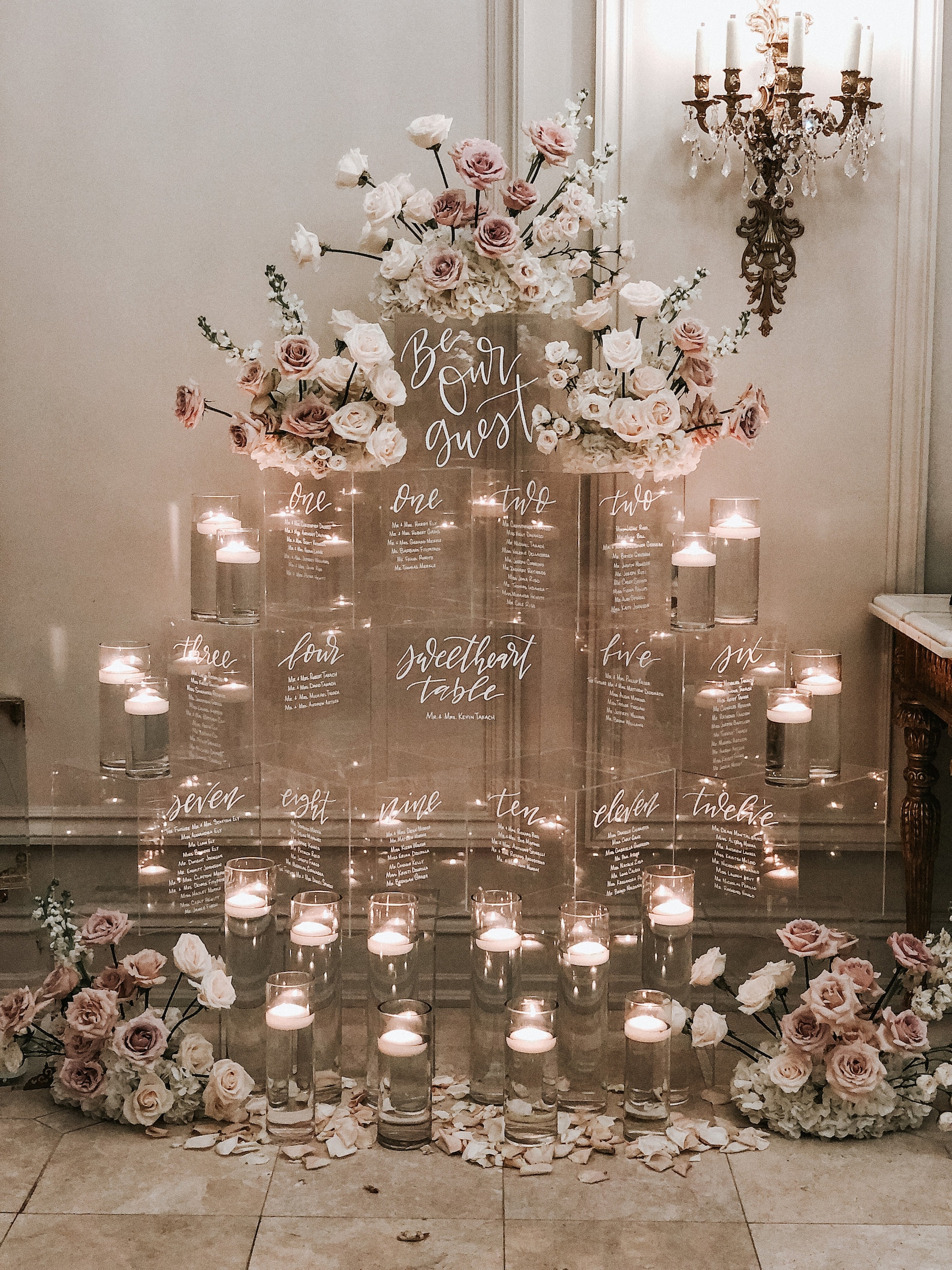 Acrylic Cube Seating Chart | Delivered in North NJ, Some Central NJ ...