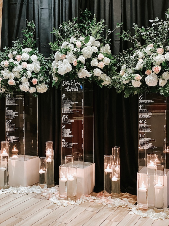 Acrylic Pillar Seating Chart Delivered in North NJ Some - Etsy