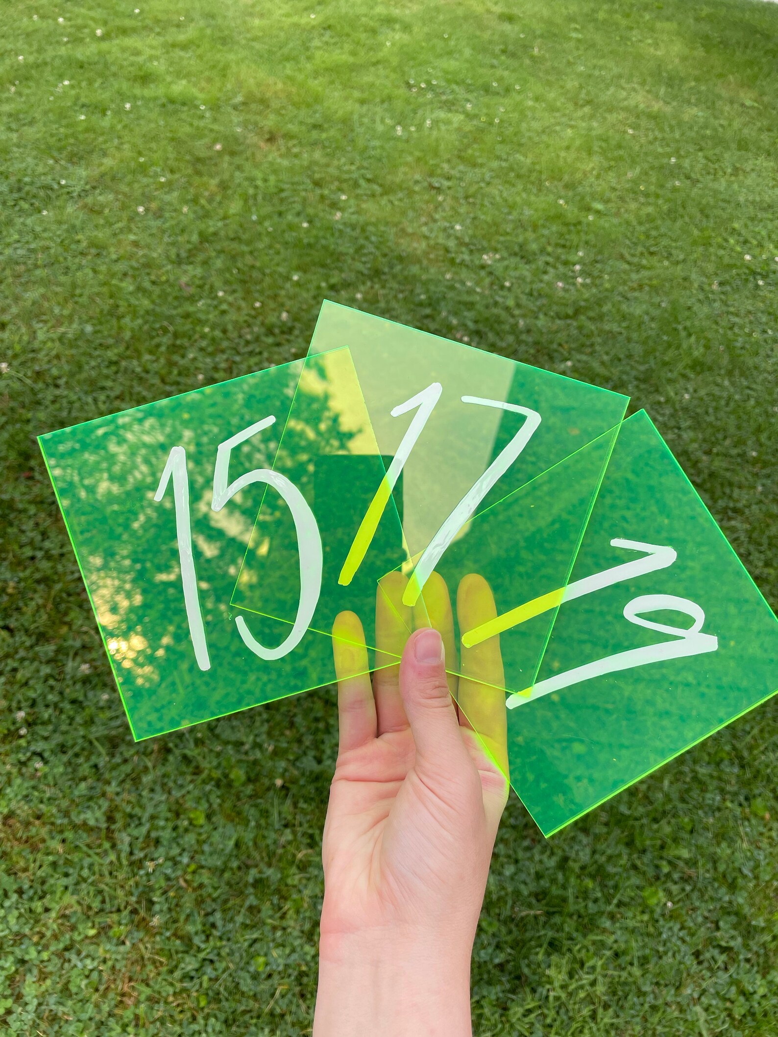 Neon Translucent Acrylic Plastic Table Numbers Wedding - Etsy