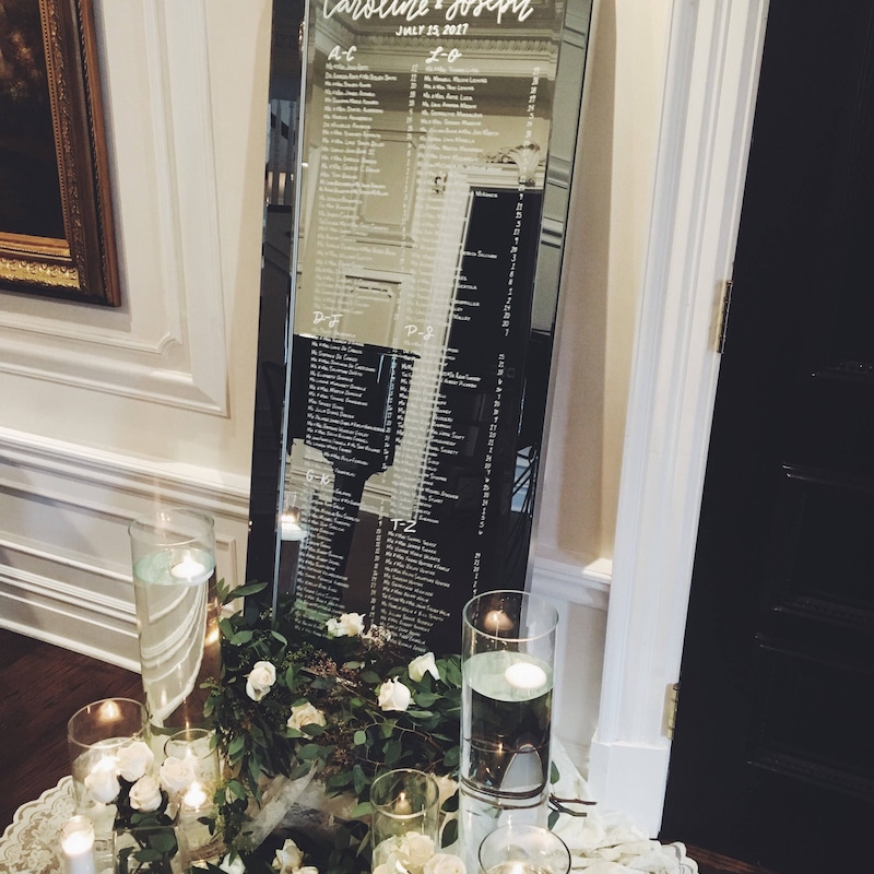 Mirror Seating Chart - Etsy