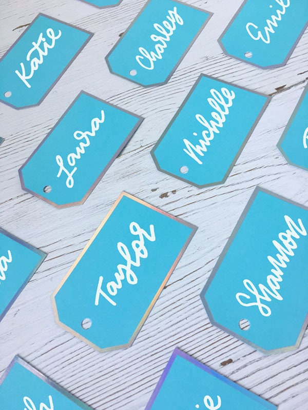 SALE Colorful Holographic Shiny Silver Colorful Gift tags | Etsy