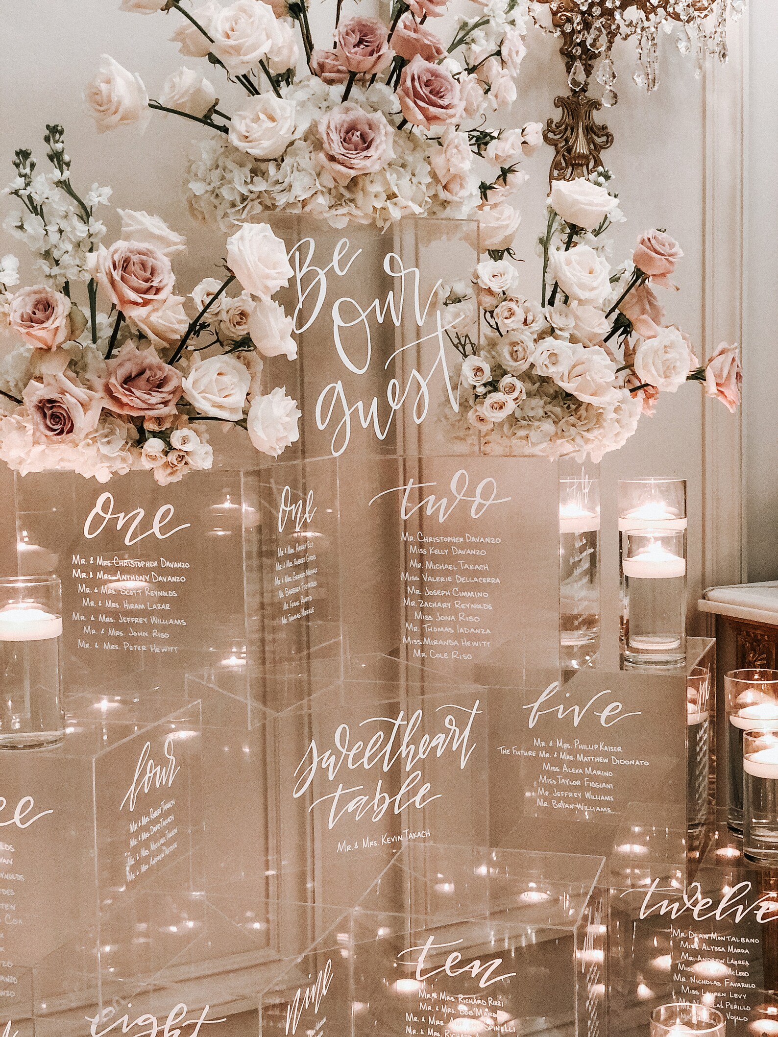 Acrylic Cube Seating Chart | Delivered in North NJ, Some Central NJ ...