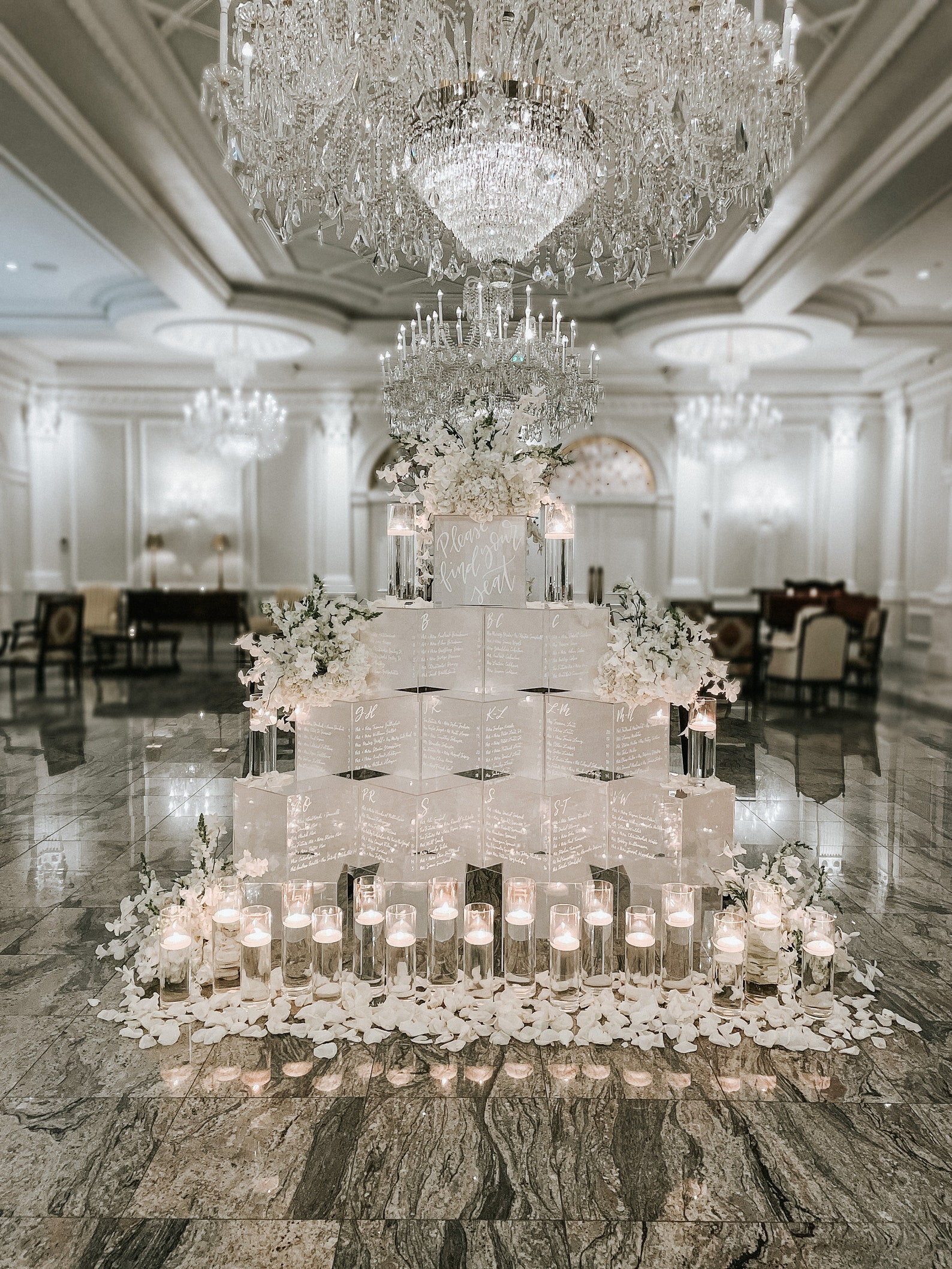 Acrylic Cube Seating Chart | Delivered in North NJ, Some Central NJ ...