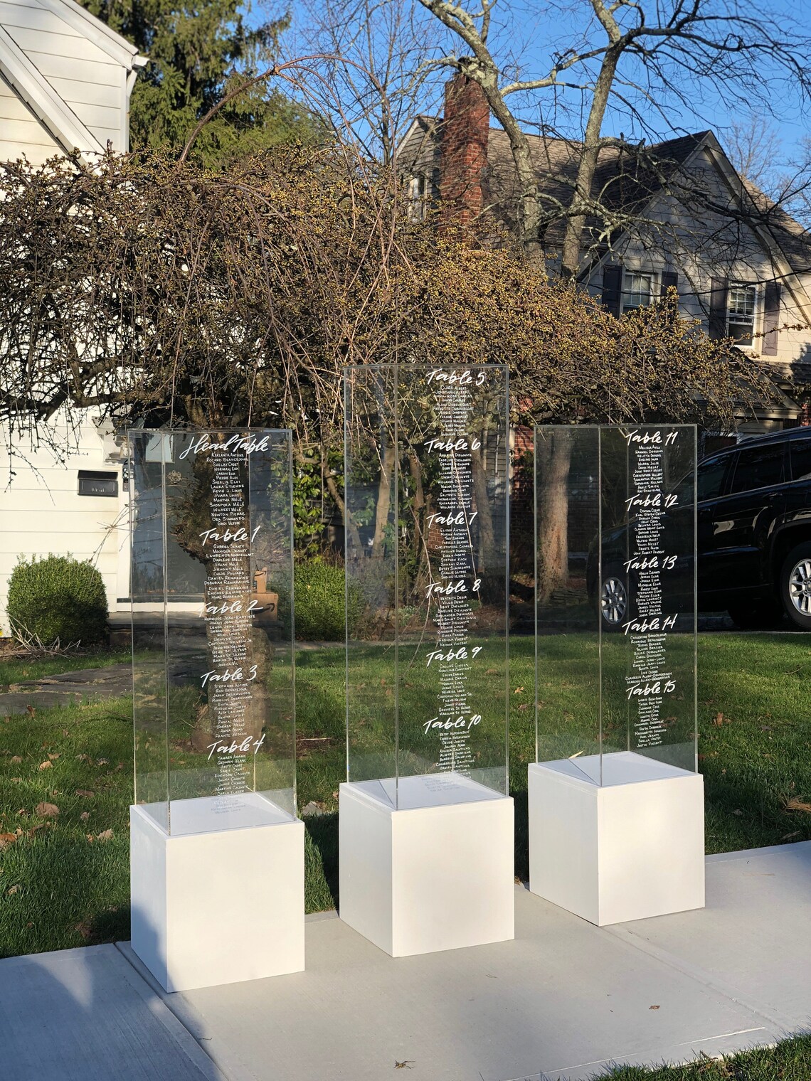Acrylic Pillar Seating Chart Delivered in North NJ Some - Etsy