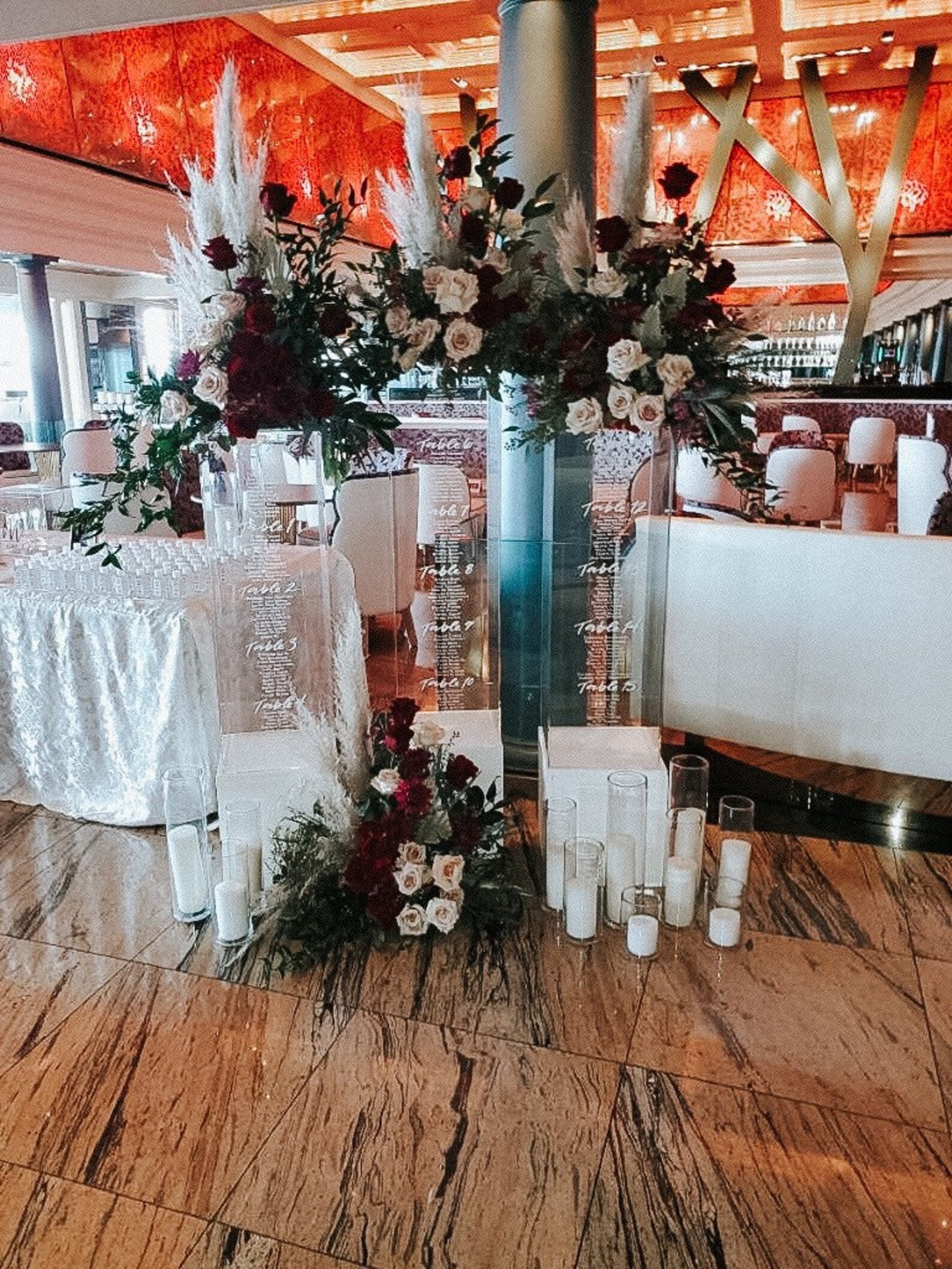Acrylic Pillar Seating Chart Delivered in North NJ Some - Etsy