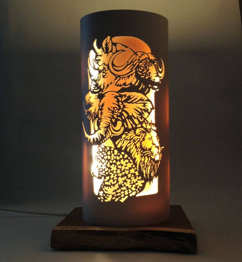 Africa Big 5 PVC Pipe Table Lamp - Etsy