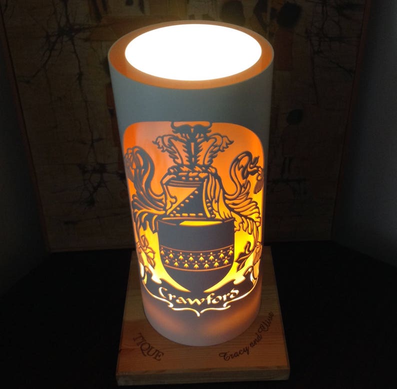 Family Crest Heraldic Coat of Arms Table Lamp - Etsy