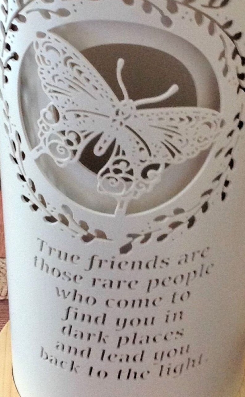 Butterfly Friend Quote Table Lamp - Etsy