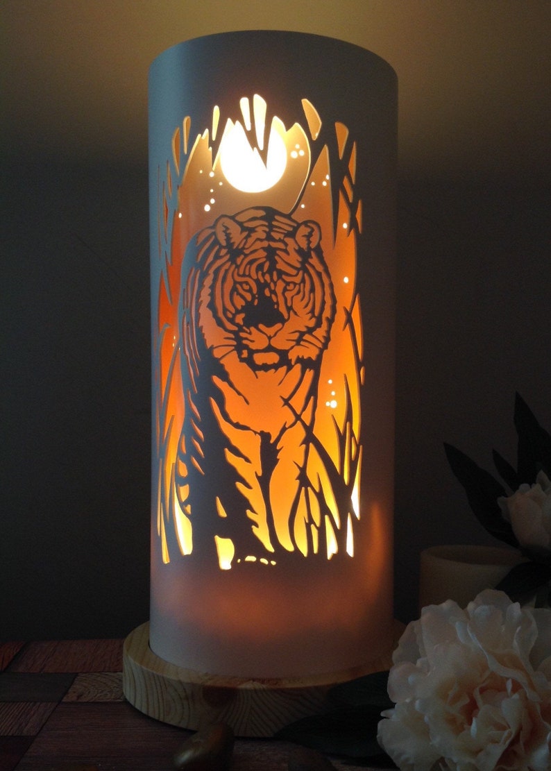 Jungle Tiger Table Lamp Mood Light - Etsy