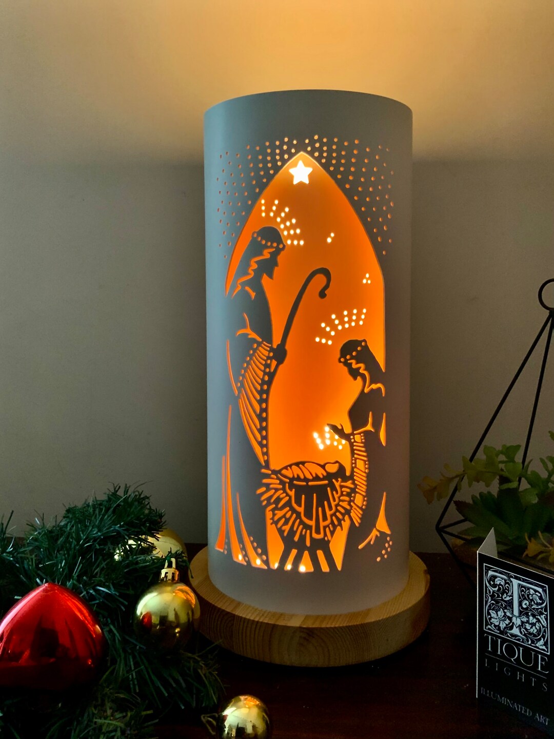 Christmas Nativity Table Lamp - Etsy