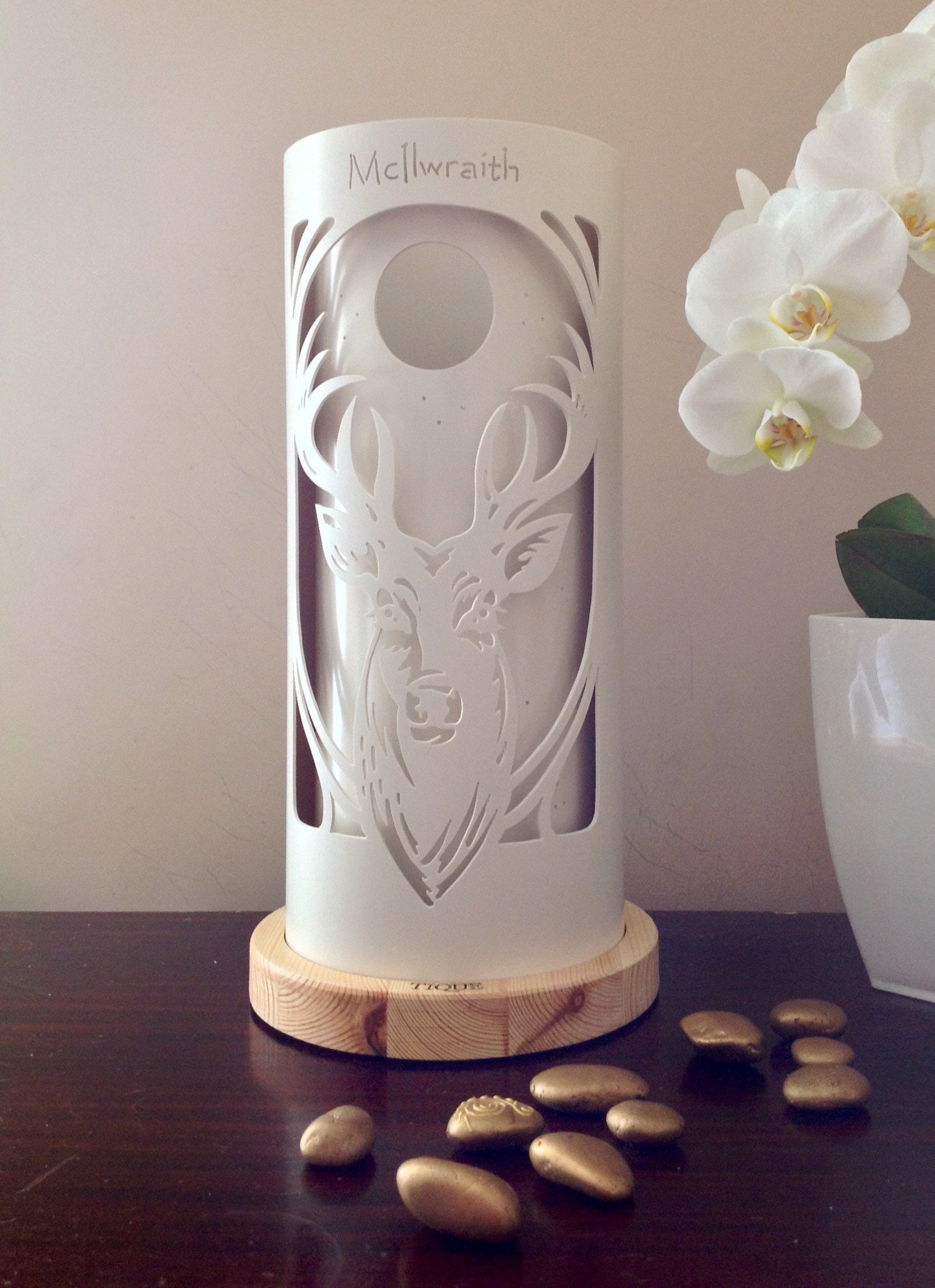 Stags Head Carved Lamp - Etsy