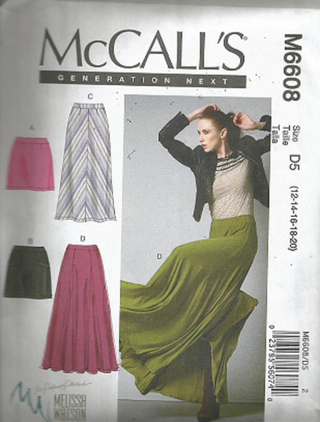 Mccall's MISSES SKIRTS Sewing PATTERN M6608 - Sizes 12-14-16-18-20 ...