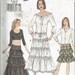VOGUE Misses SKIRT PATTERN 7589 Sizes 8,10,12 Below Waist Yokes & Tiers ...