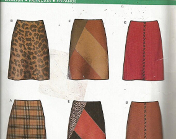 EASY New Look SKIRT Sewing Pattern 6300 - Misses Women Size 6 8 10 12 ...