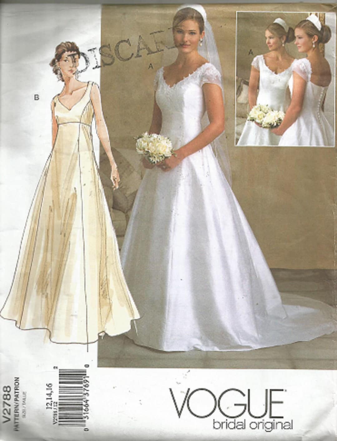 VOGUE WEDDING GOWN Vogue Bridal Original Pattern V2788 - Etsy