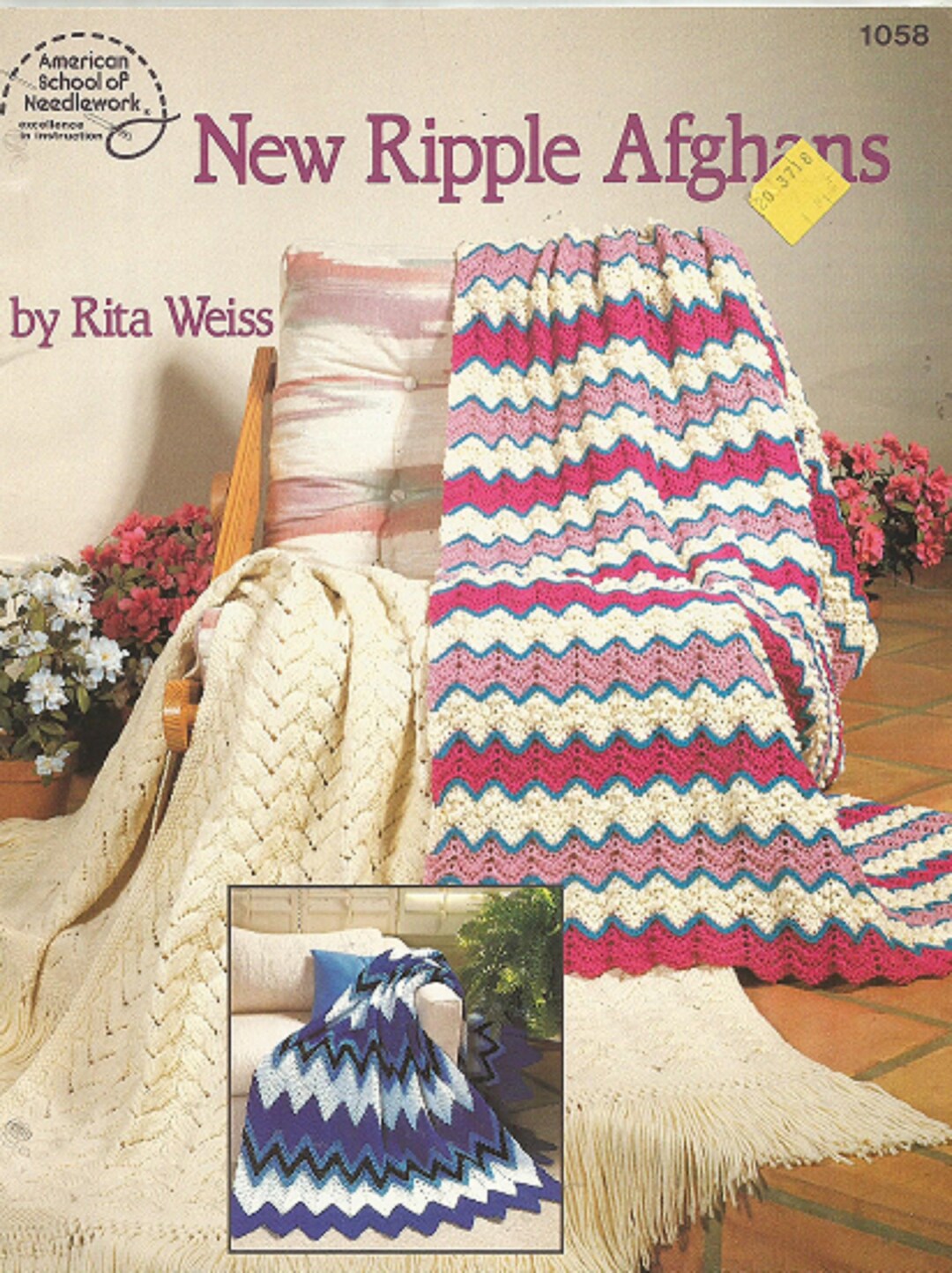 New RIPPLE AFGHANS to Knit & Crochet PATTERN Booklet 1058 - by Rita ...