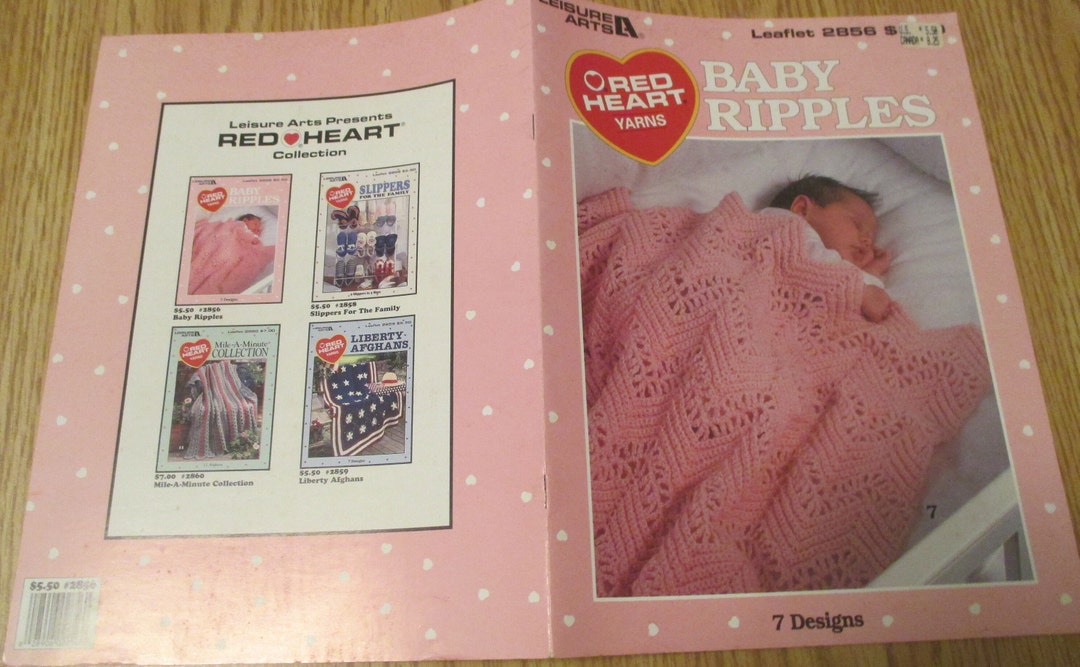 BABY RIPPLES - 7 AFGHAN Patterns to Crochet - Leisure Arts Leaflet 2856 - 7 Designs - Wraps ...