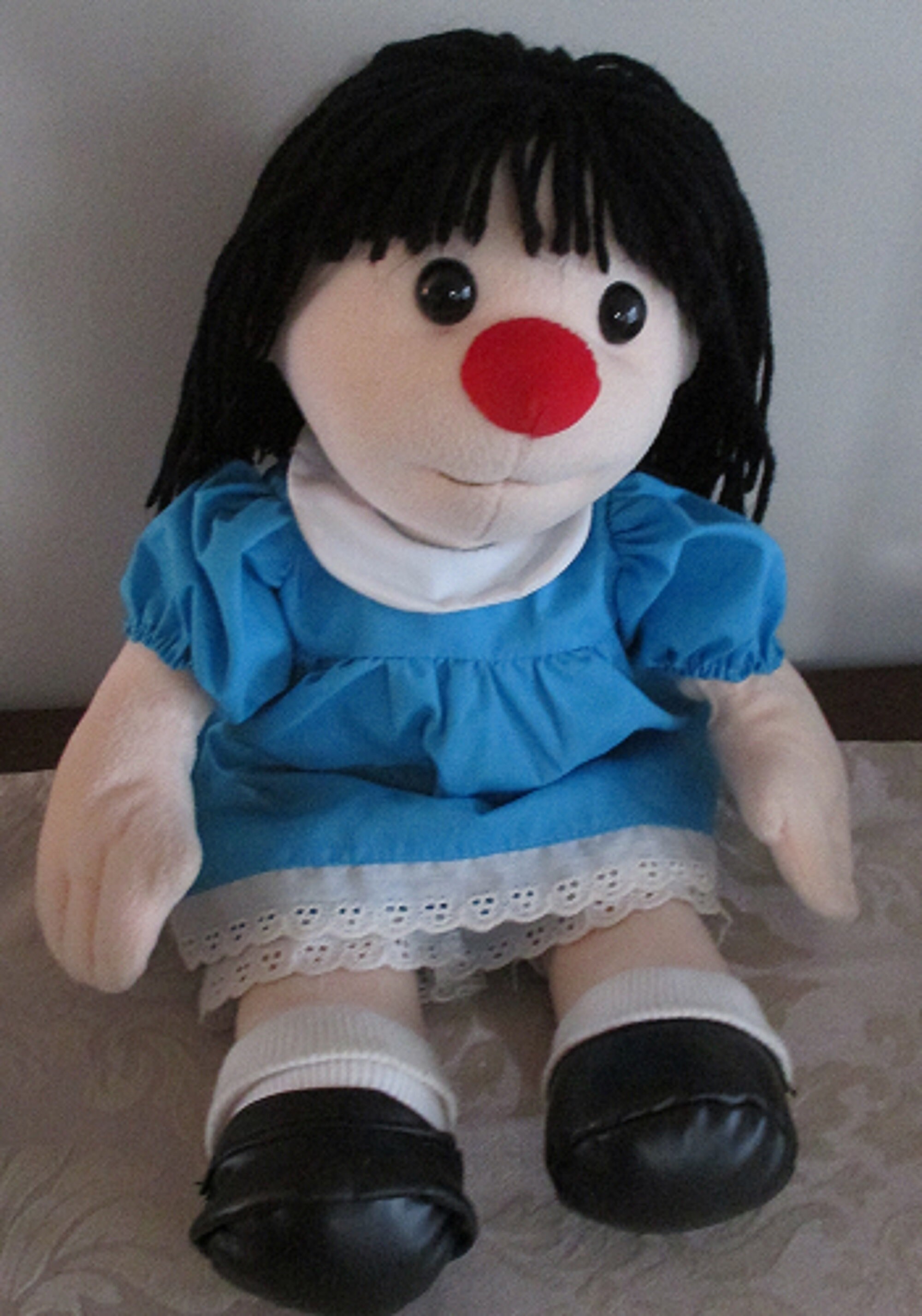 Vintage The Big Comfy Couch Plush Rag Doll Molly Doll From 1990s Tv Show Yarn Hair Copyright