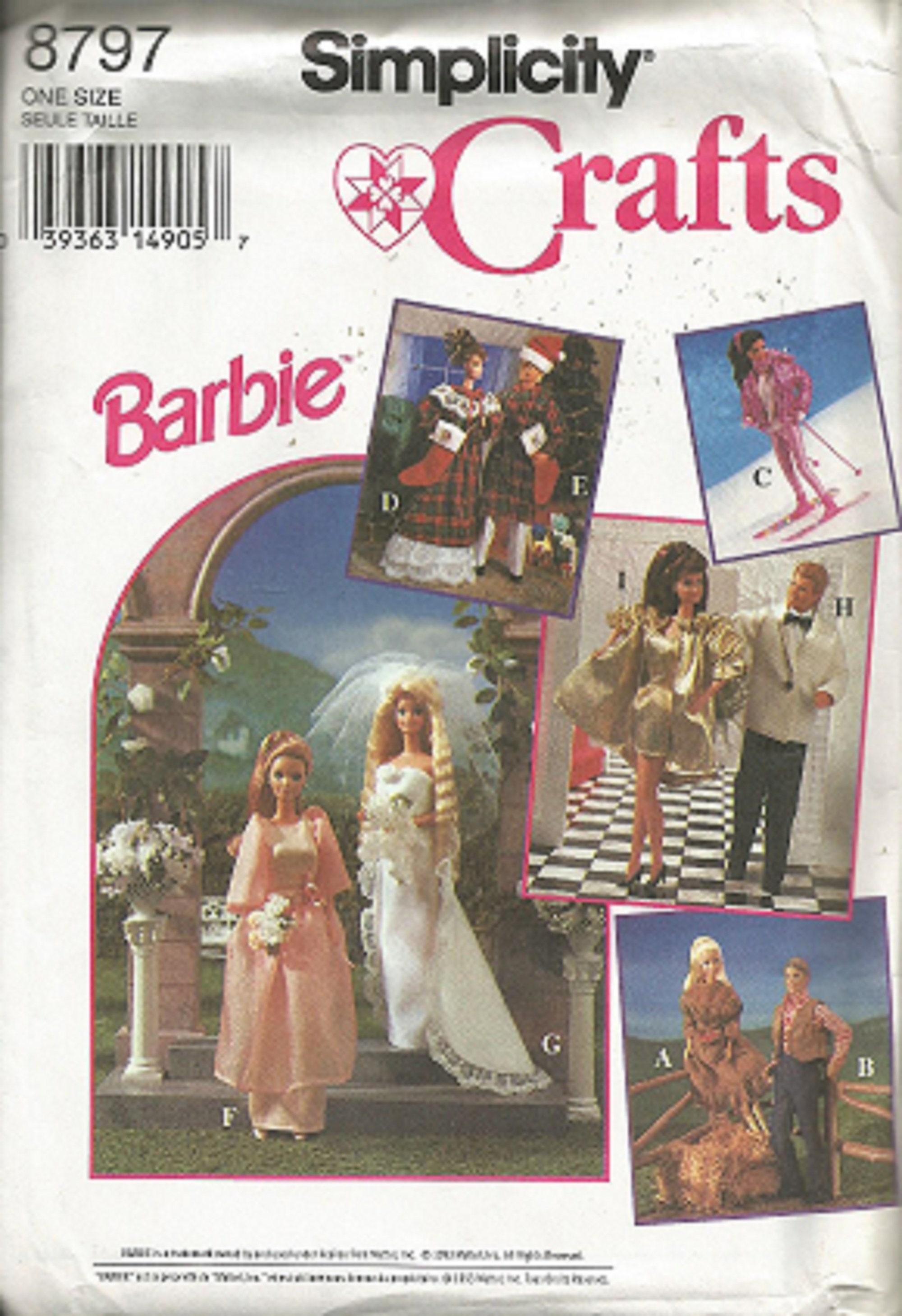 BARBIE DOLL & Friends Wardrobe Simplicity Crafts Sewing - Etsy