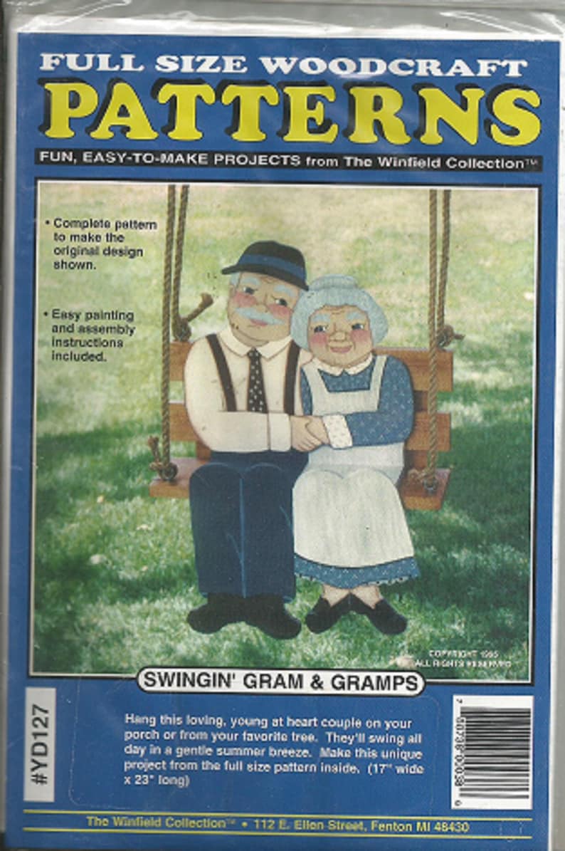Full Size Woodcraft PATTERN YD127 SWINGIN' Gram & Gramps Easy-to-make ...