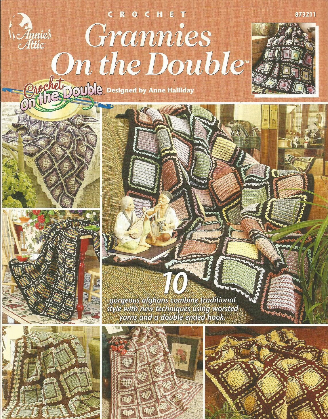 CROCHET GRANNIES on the Double AFGHAN Patterns 2002 Annie's Attic ...