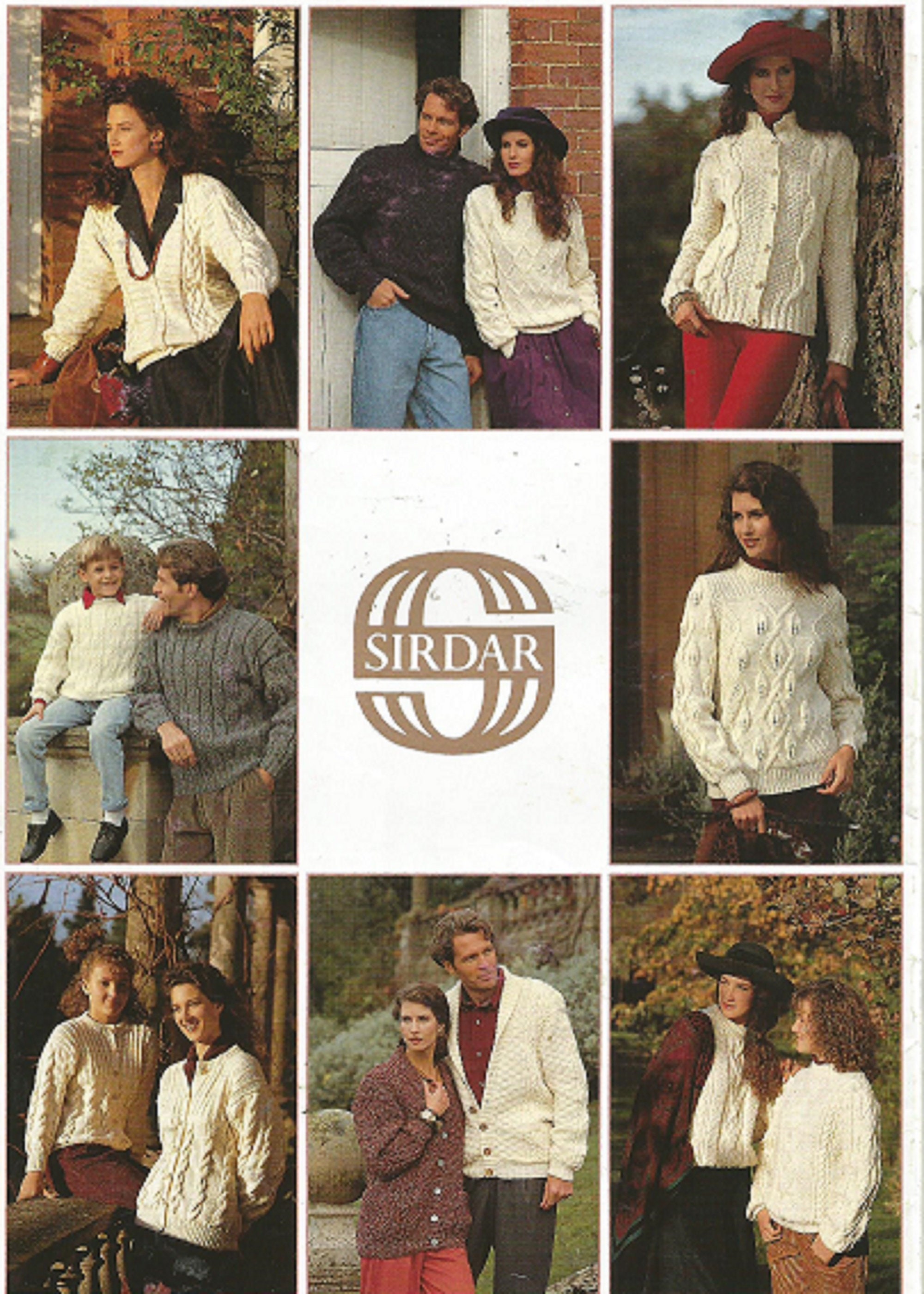 Sirdar COUNTRY ARAN Knitting Pattern Book 202 Jackets/pullover Sweaters ...