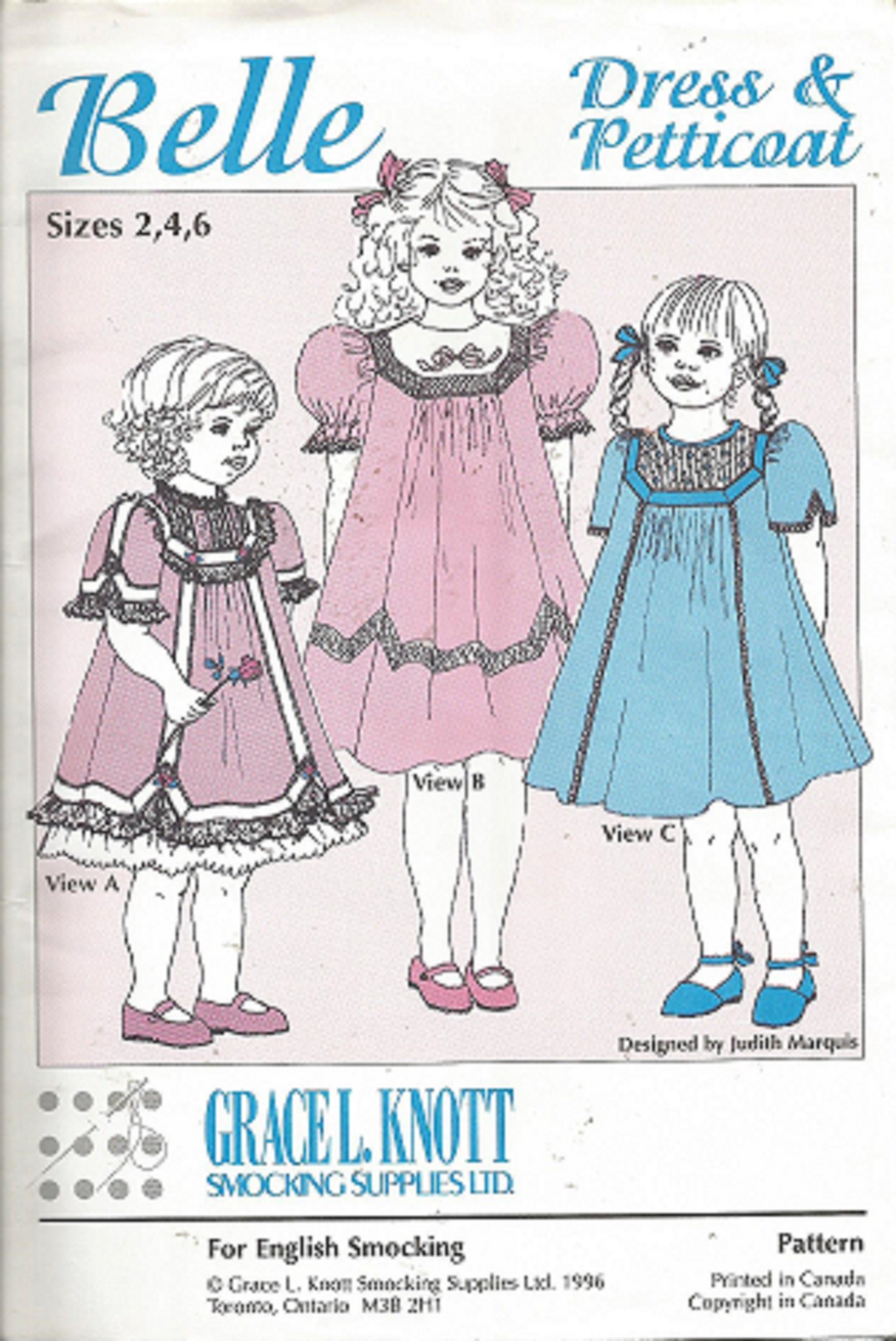Belle Pink Dress Pattern