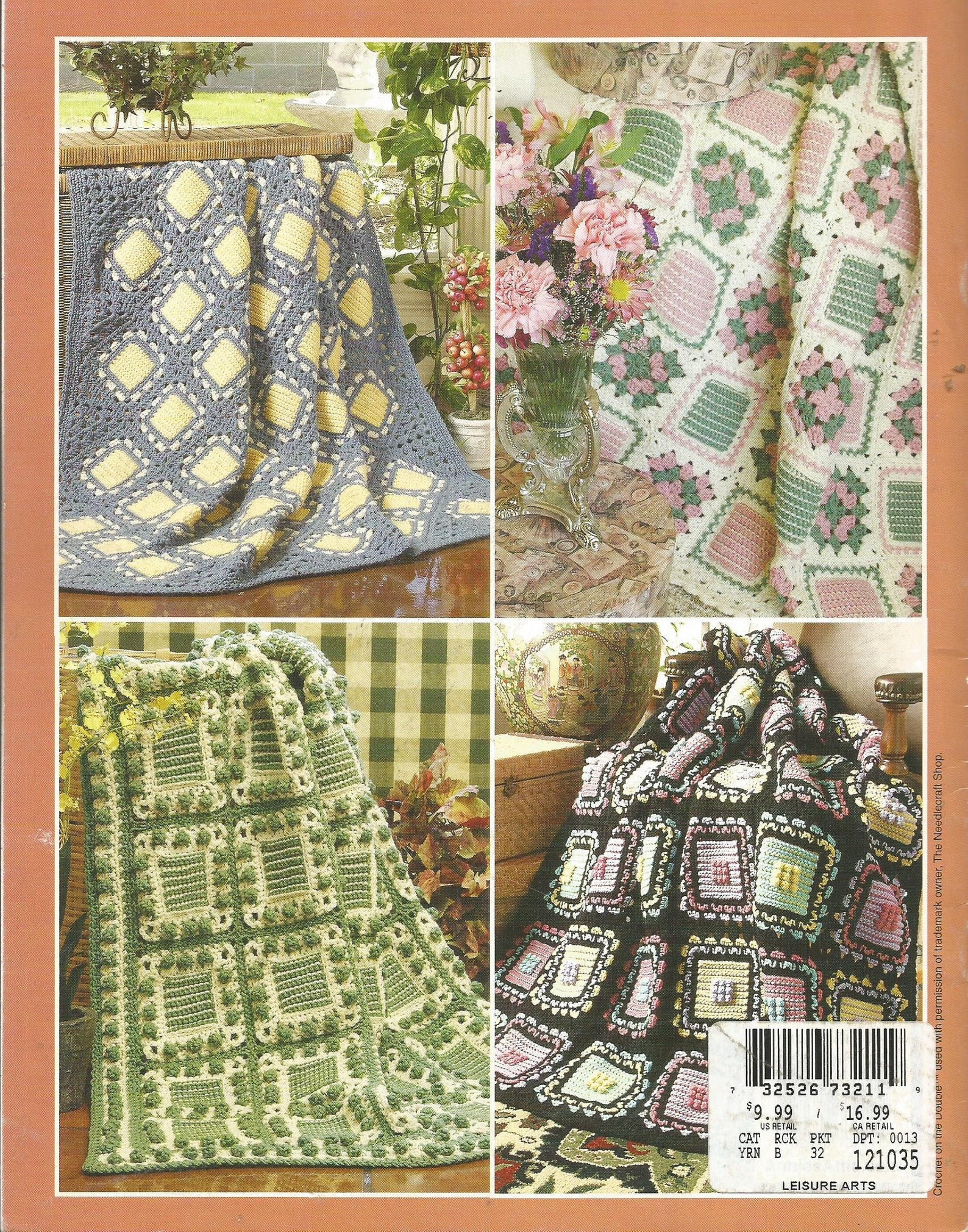 CROCHET GRANNIES on the Double AFGHAN Patterns 2002 Annie's Attic ...