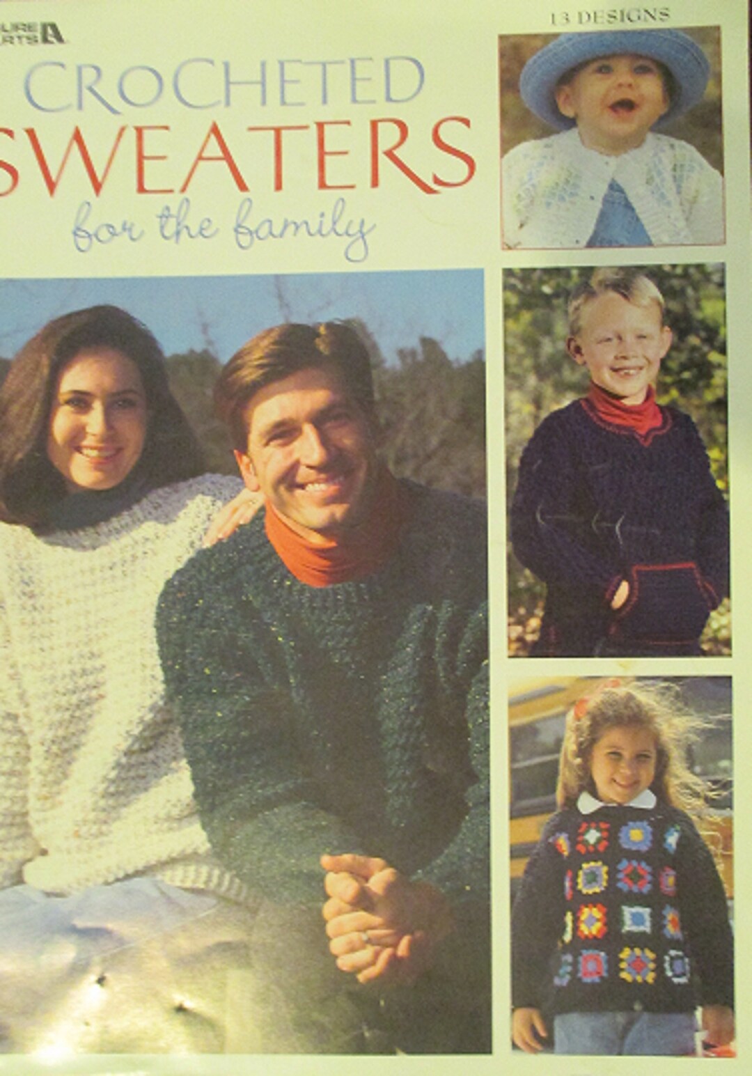 CROCHETED SWEATERS for the FAMILY Pattern Book 13 Designs Leisure Arts ...