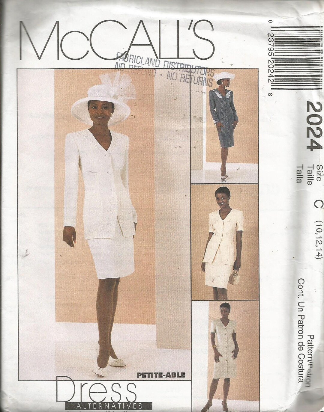 Mccall's Sewing PATTERN 2024 - Misses Lined Coatdress or JACKET and ...