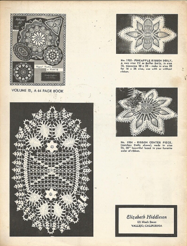 Original CROCHET Designs by Elizabeth HIDDLESON Volume 7 - Etsy